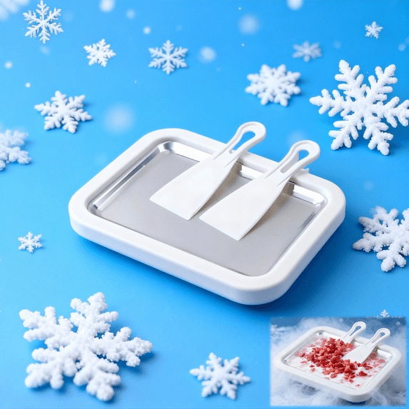 Rolled Ice Cream Maker Kit, At-Home Rolled Ice Cream Tray with 2 ...