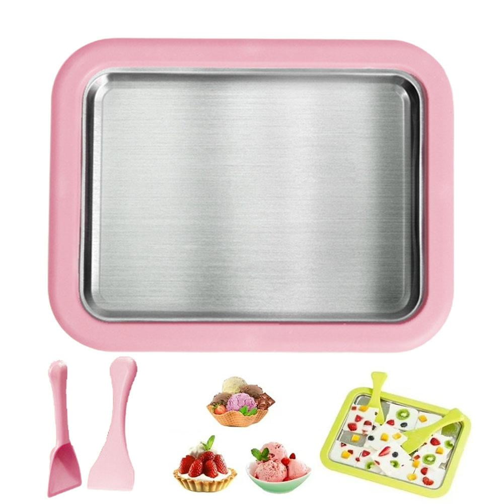 Rolled Ice Cream Maker Kit, Ice Cream Roll Maker, Includes 2 Spatulas ...