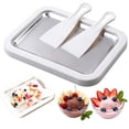 Rolled Ice Cream Maker, Instant Ice Cream Machine with 2 Scrapers, 304 ...