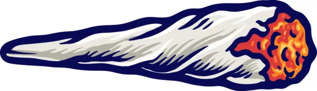 Rolled Joint Burning Logo Sticker Window Decal Phone Decal Water Bottle ...