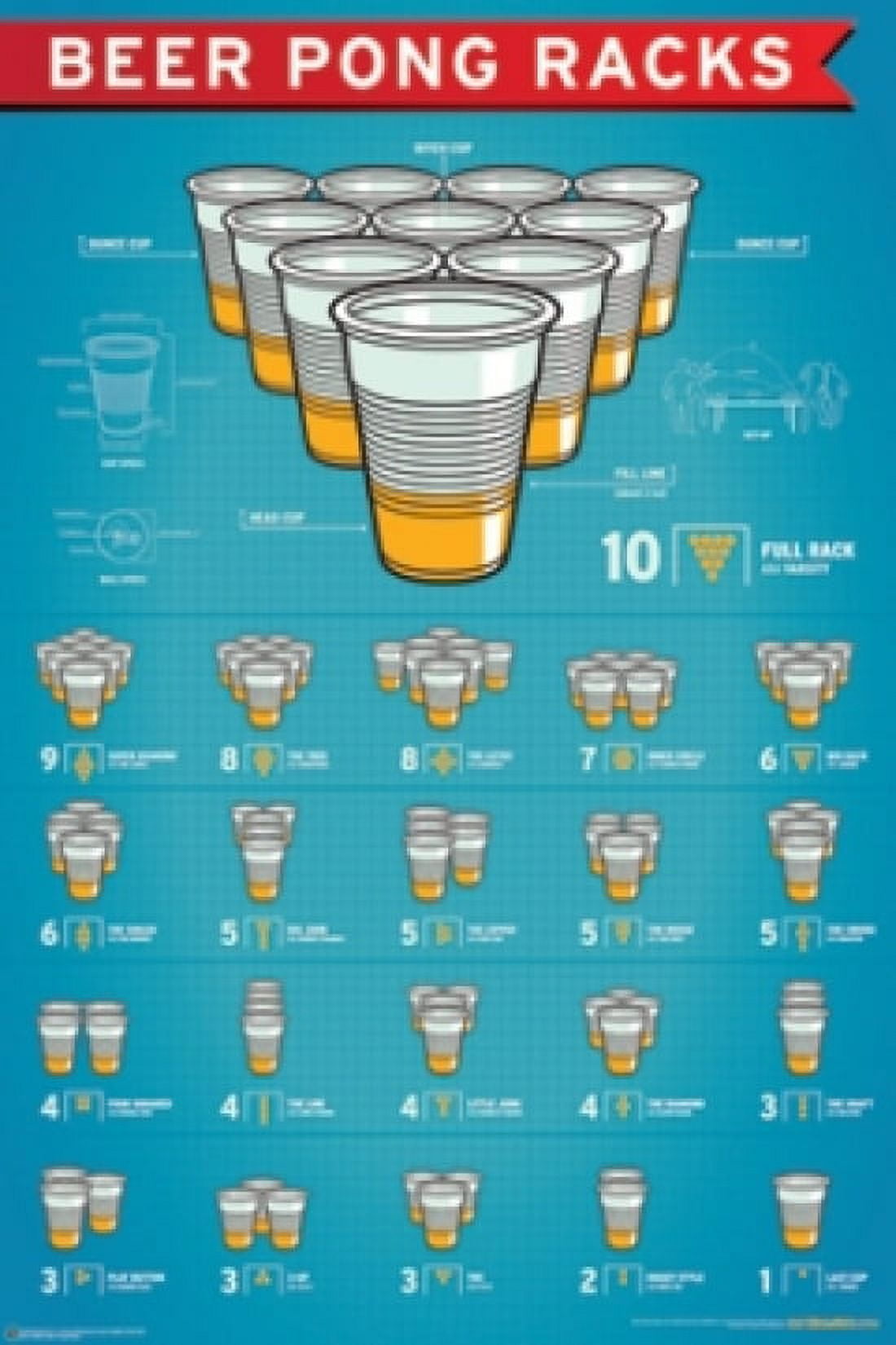 Rolled Poster Beer Pong Racks 24” x 36” Poster - Walmart.com