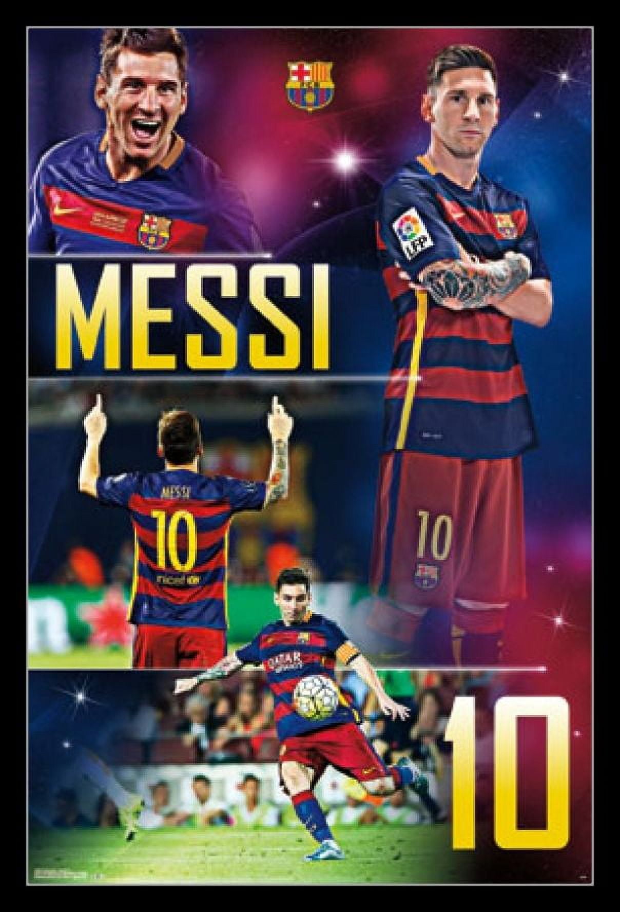FC Barcelona - Lionel Messi 16 Wall Soccer Picture, Laminated & Framed ...