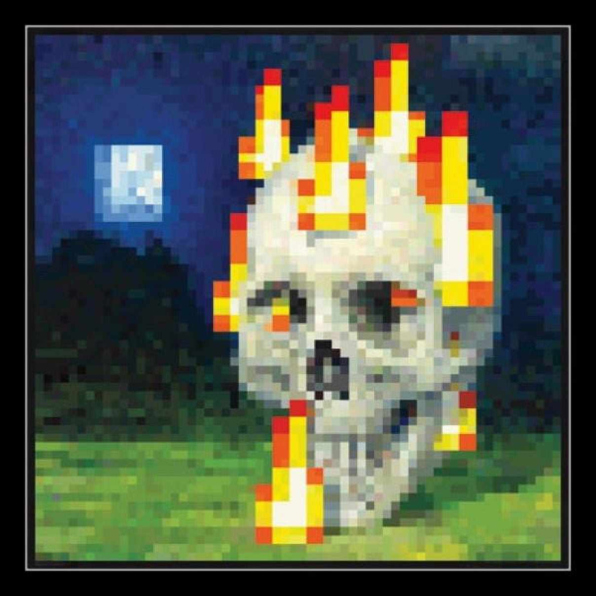 Rolled Poster Minecraft - Burning Skull Laminated 24" x 24" Framed ...