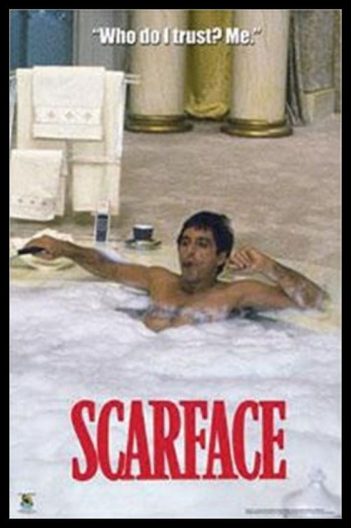 Rolled Poster Scarface - Tub Laminated 24" x 36" Framed - Walmart.com
