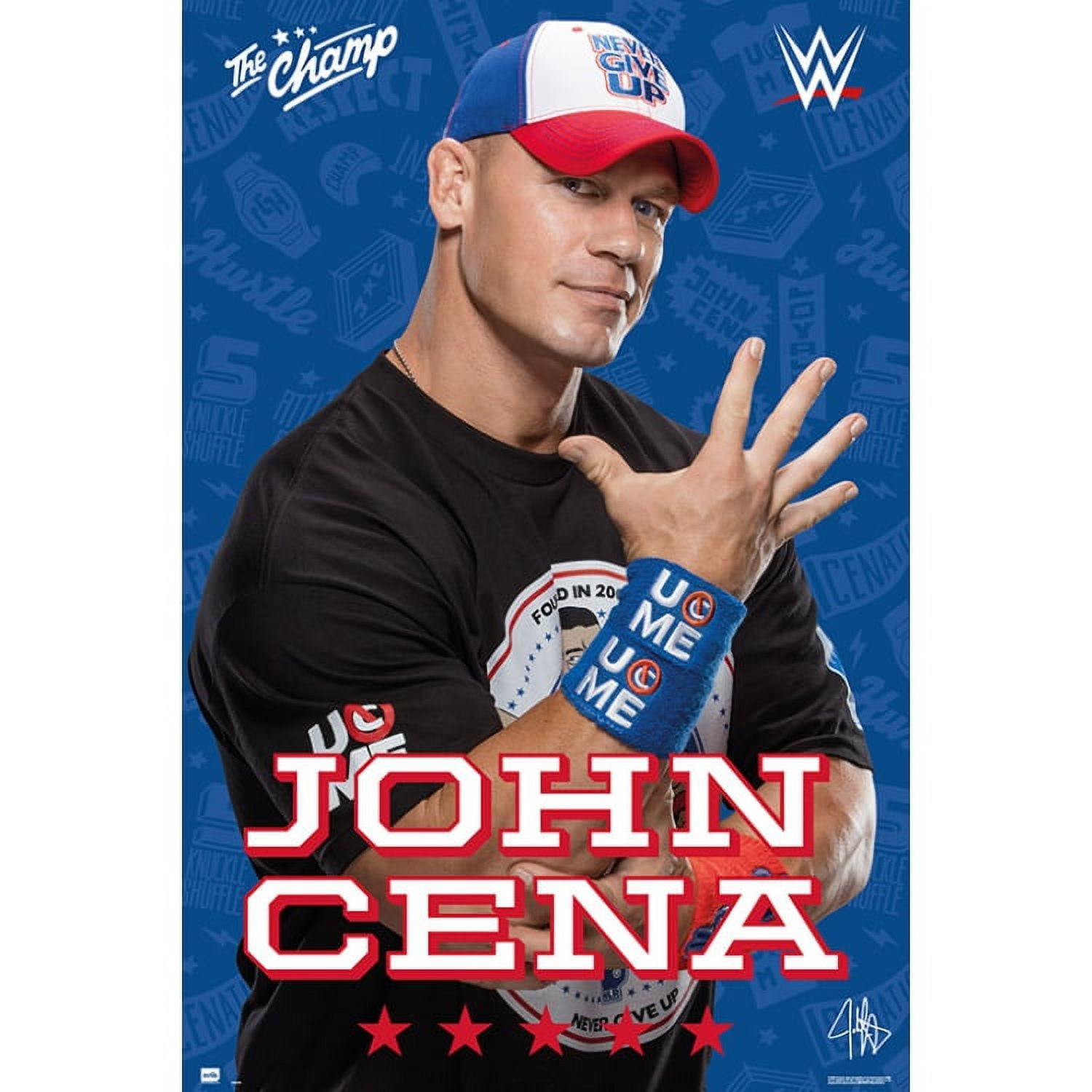 Rolled Poster WWE John Cena 24” x 36” Poster for Home and Office Decor ...