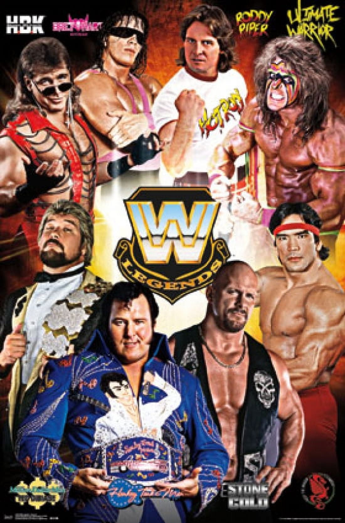 Rolled Poster WWE Legends Group 16 22” x 34” Posters - Walmart.com