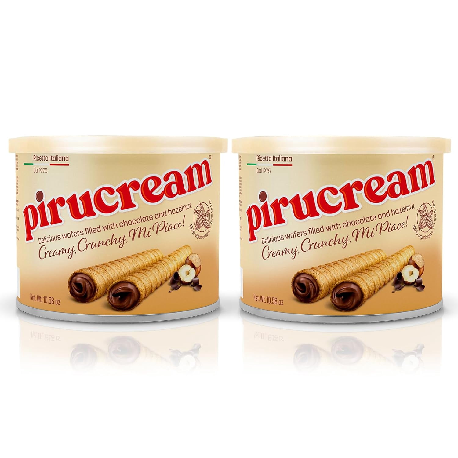 Rolled Wafers with Chocolate Hazelnut, Organic Alkaline 100% Cocoa – No ...