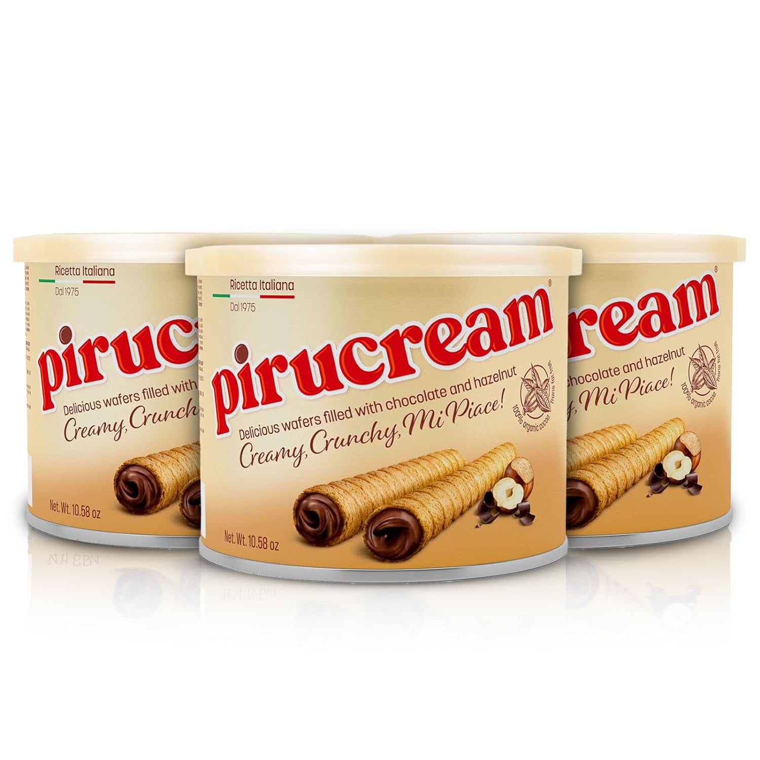 Rolled Wafers with Chocolate Hazelnut, Organic Alkaline 100% Cocoa – No ...