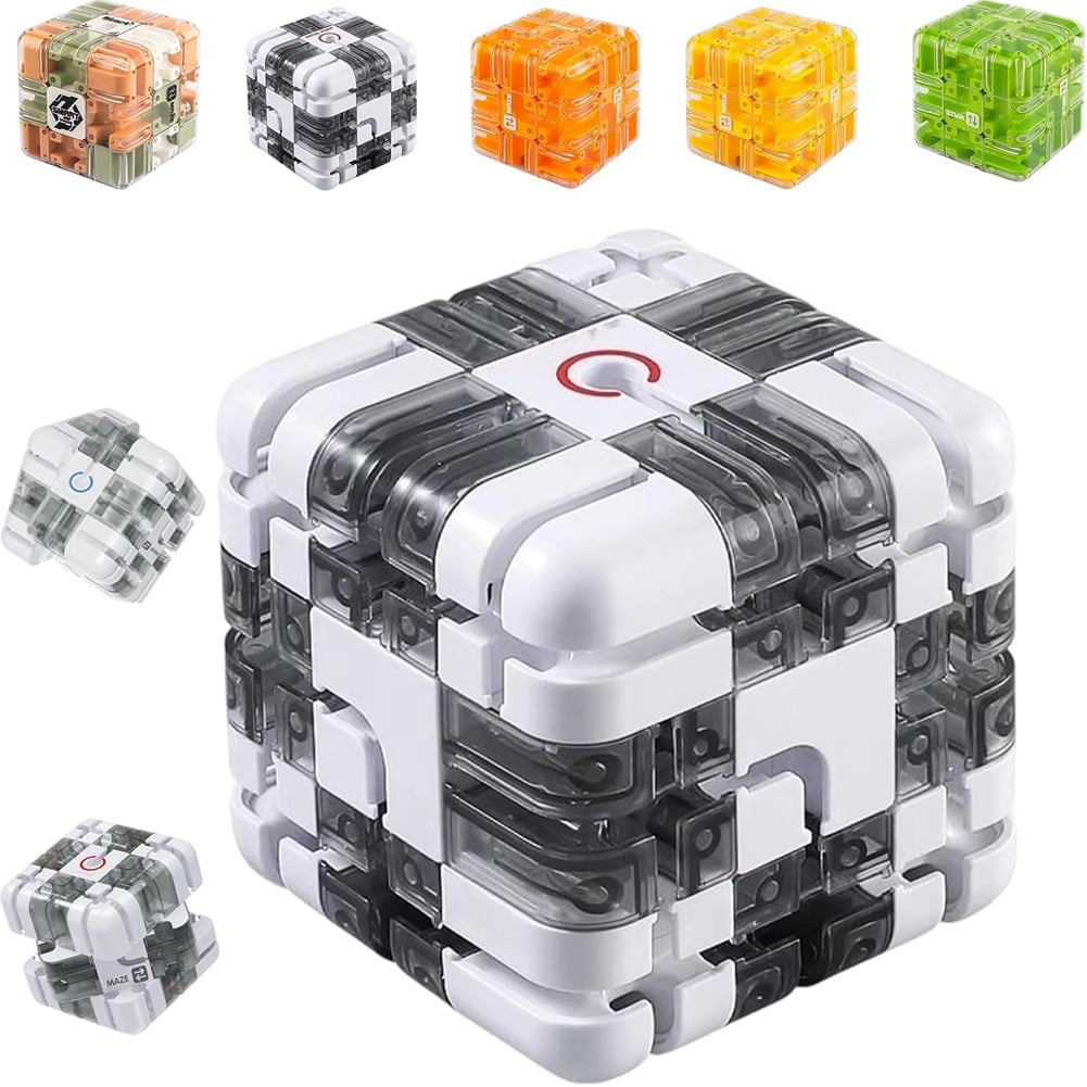 Roller Ball Maze Cube, Large Labyrinth 3D Puzzle Maze Cube - Engaging ...