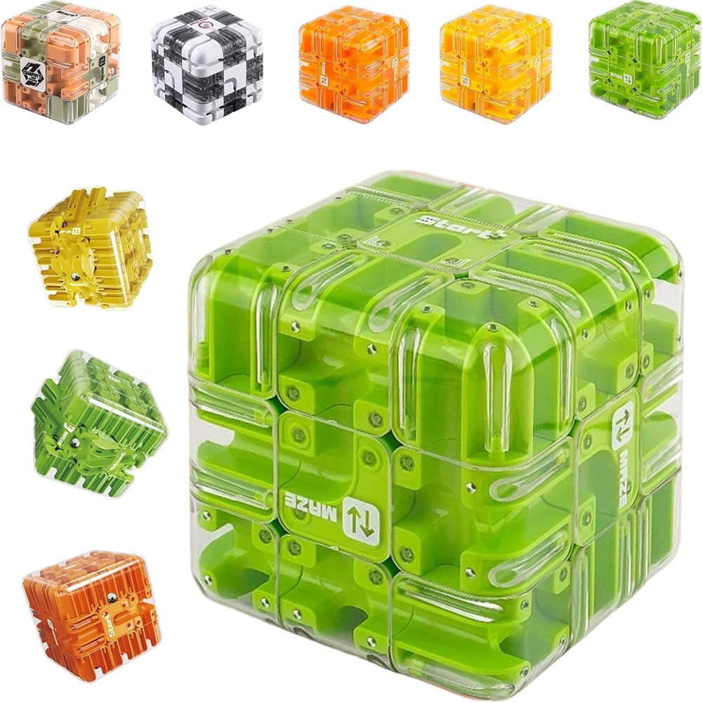 Roller Ball Maze Cube, Large Labyrinth 3D Puzzle Maze Cube - Engaging ...