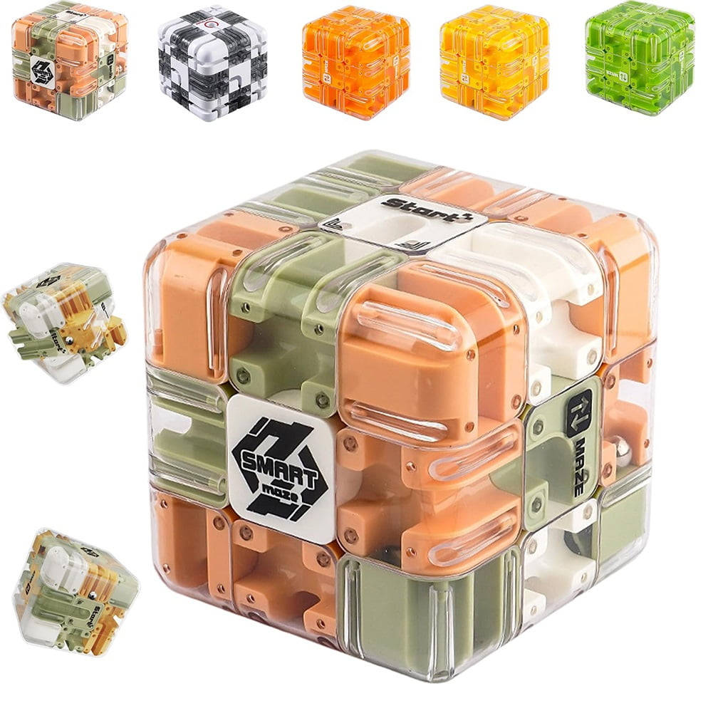 Roller Ball Maze Cube, Large Labyrinth 3D Puzzle Maze Cube - Engaging ...