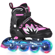 SubSun Rollerblades for Boys and Girls, Light Up Wheels, Adjustable ...