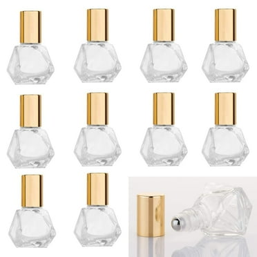 Pinkiou 6Pcs 5ml Glass Roll on Bottles for Essential Oils, Refillable, Travel Size, with Steel ...