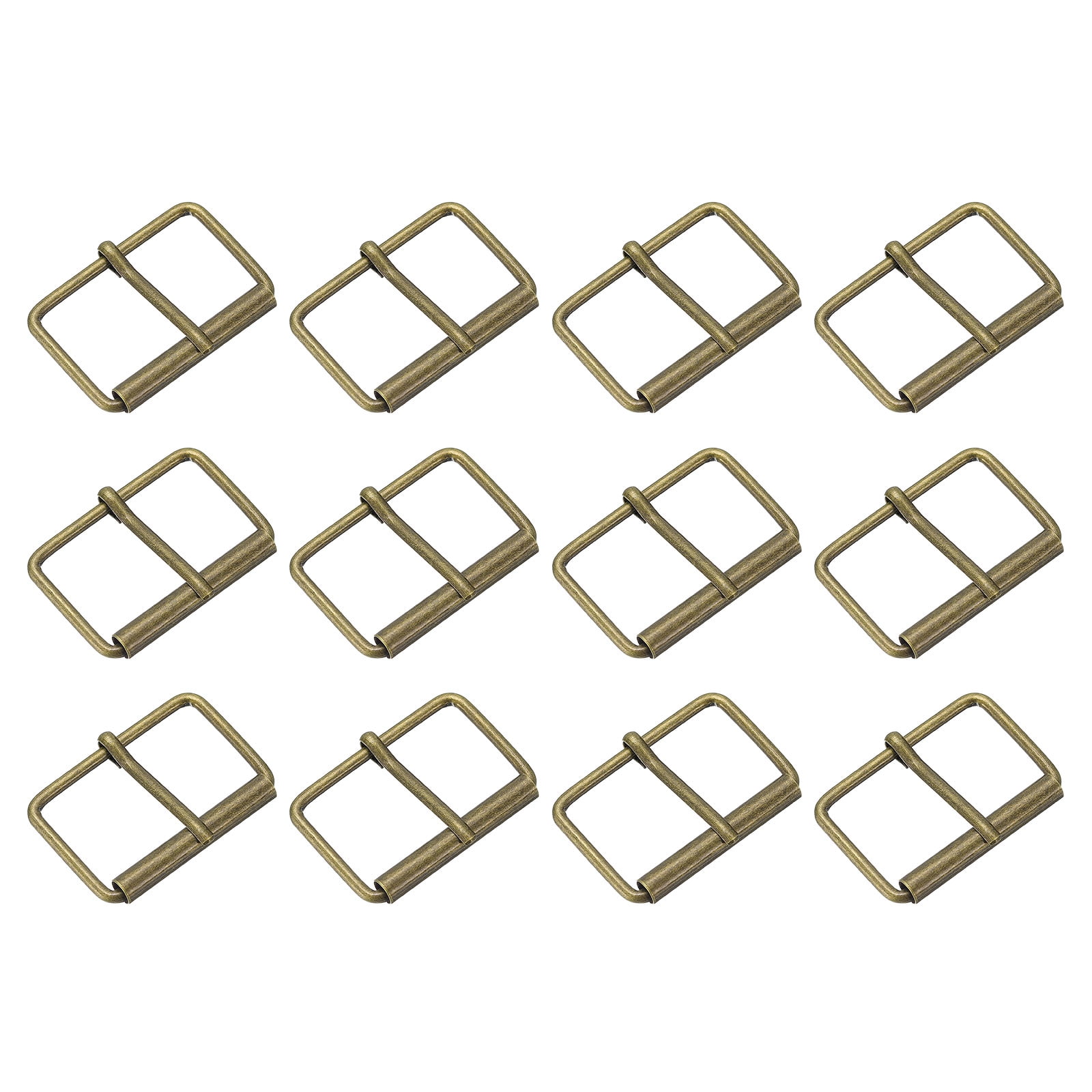Roller Buckles, 12 Pack 40x25mm 3mm Thick Metal Belt Pin Buckle, Bronze ...