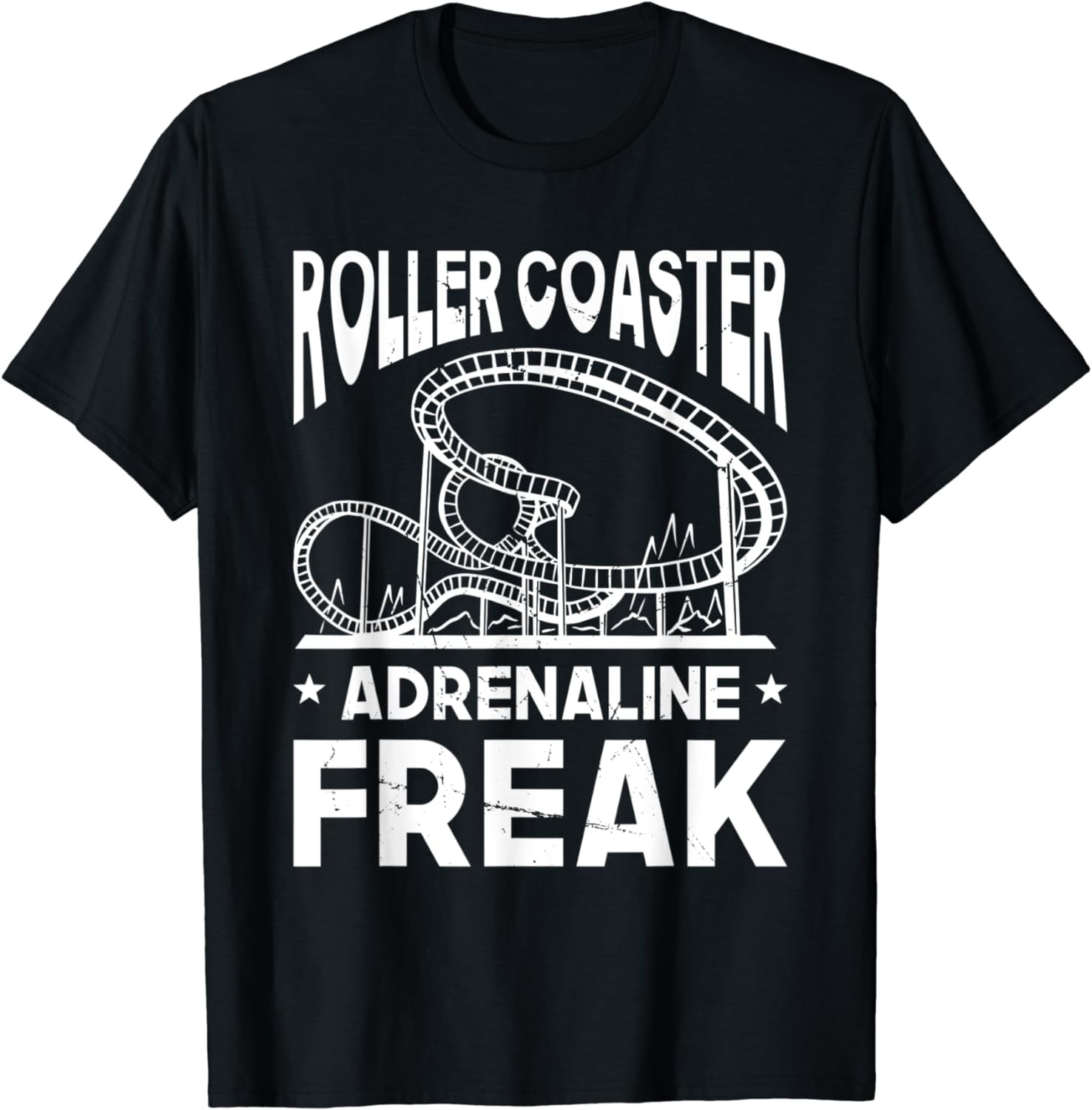 Roller Coaster Adrenaline Freak Roller Coaster T-Shirt - Walmart.com