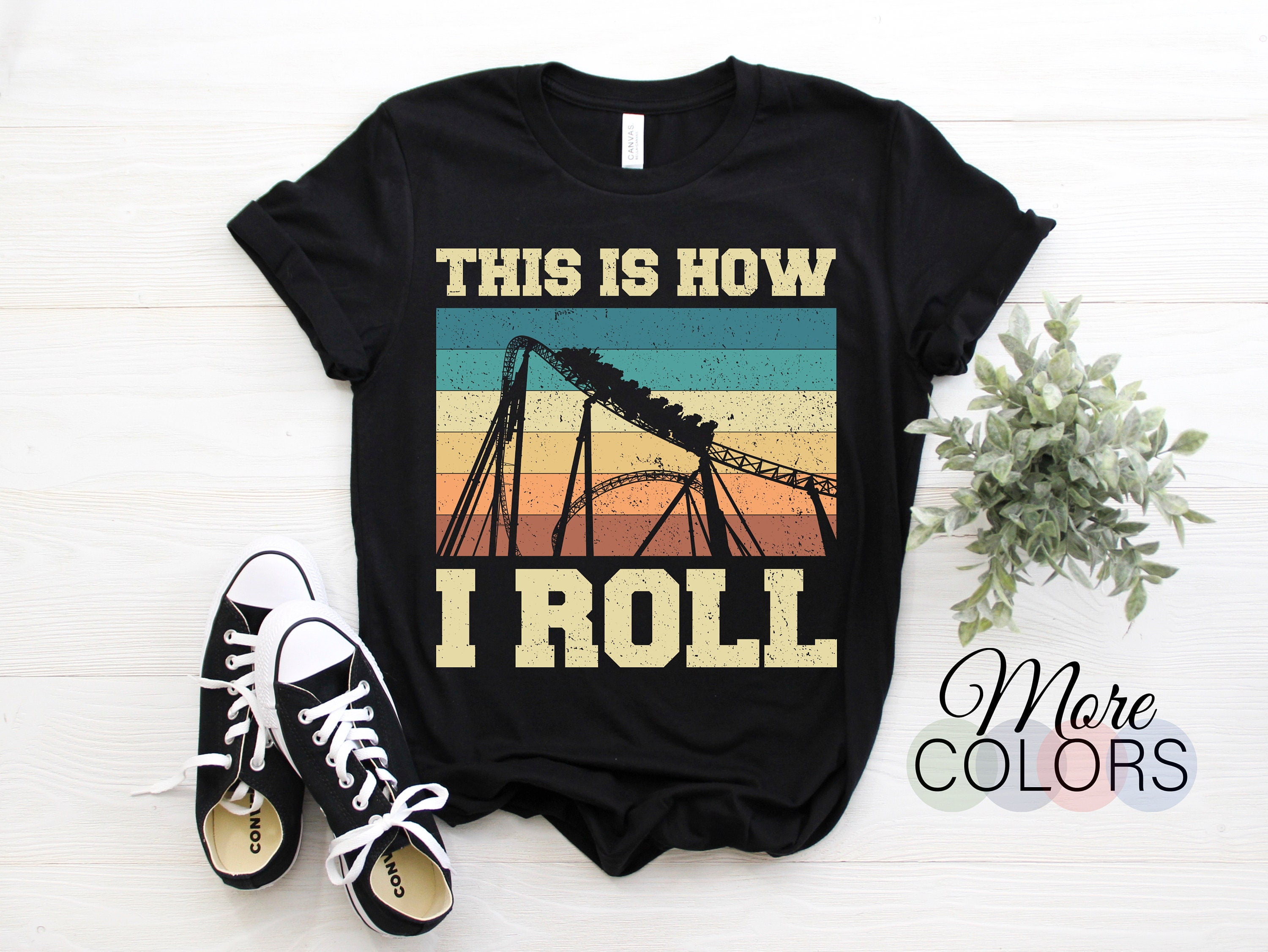 Roller Coaster Amusement Park Funny T-Shirt, Adventure Fun Coasters ...