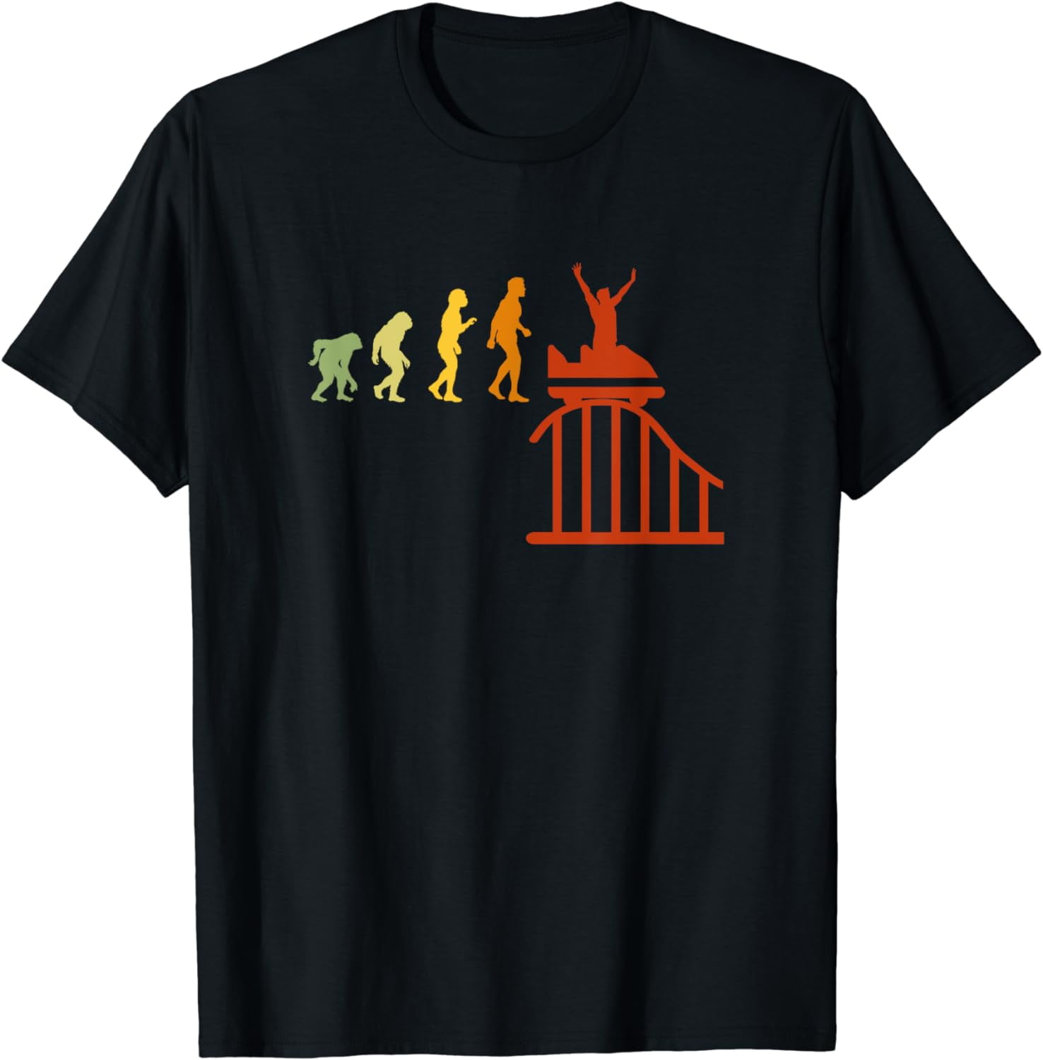 Roller Coaster Evolution - Rollercoaster Theme Park T-Shirt - Walmart.com