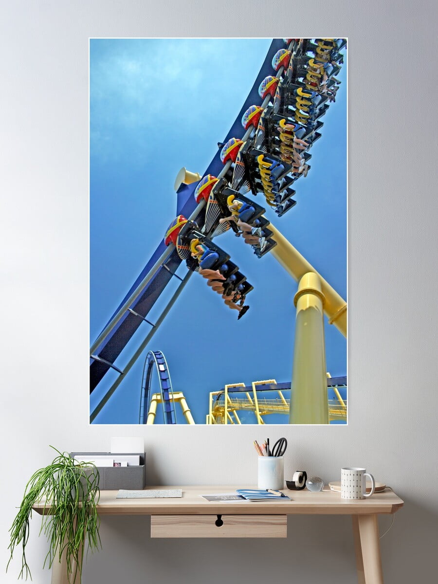 Roller Coaster Poster Wall Art, Modern Wall Decor For Living Room Bedroom, 8x12 UNFRAMED ...