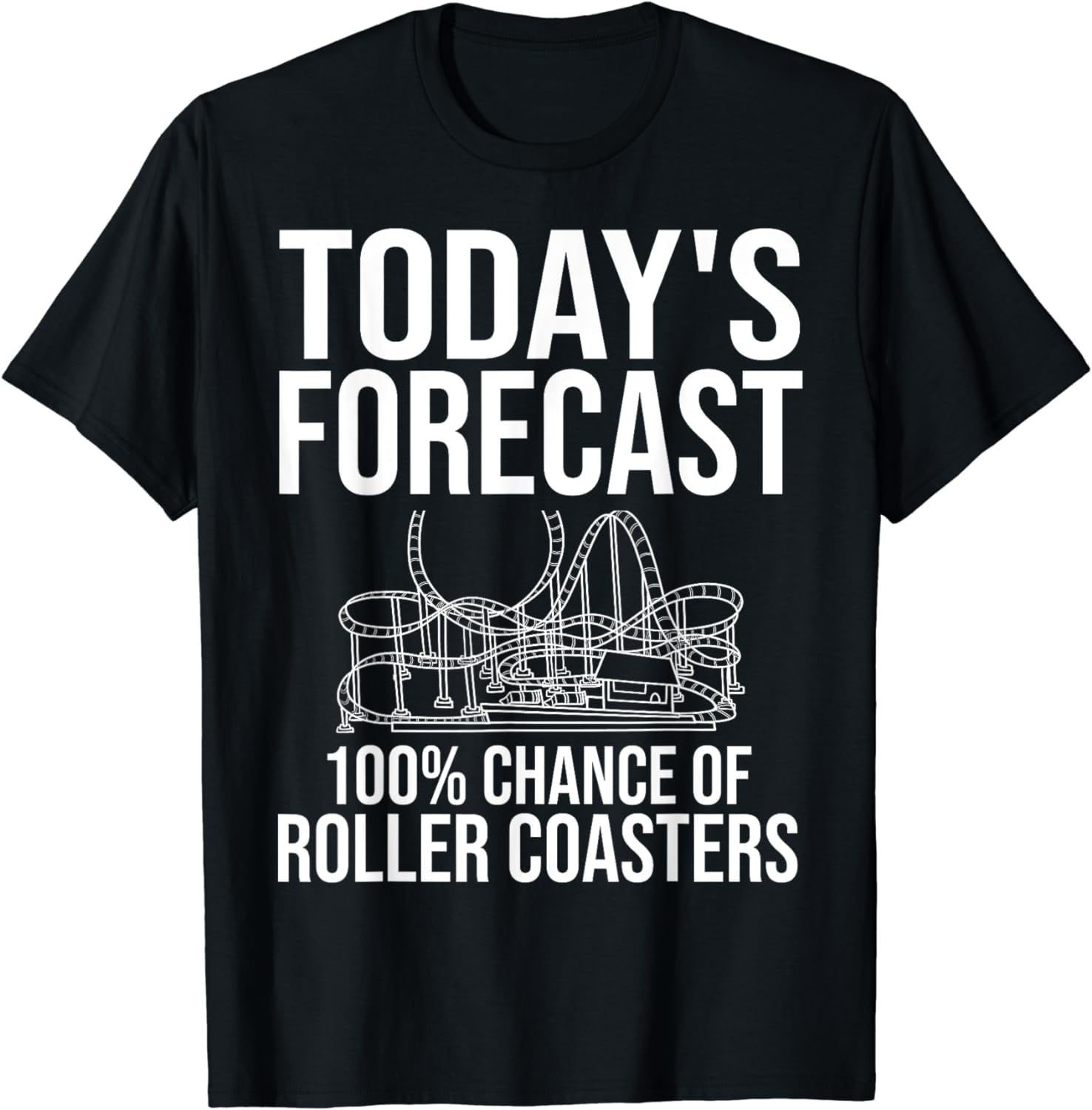 Roller Coaster Ride Amusement Theme Park T-Shirt - Walmart.com