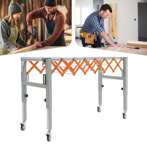 Roller Conveyor Flexible Table Saw Extension Outfeed Table, Folding ...