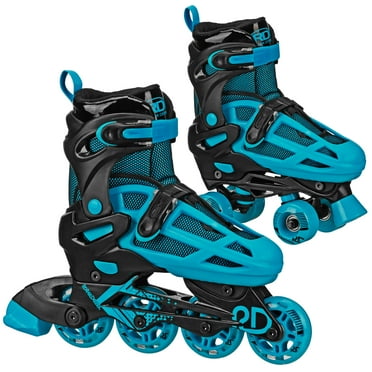 Chicago Skates Adjustable Inline Training Skate Combo Set Black/Blue ...