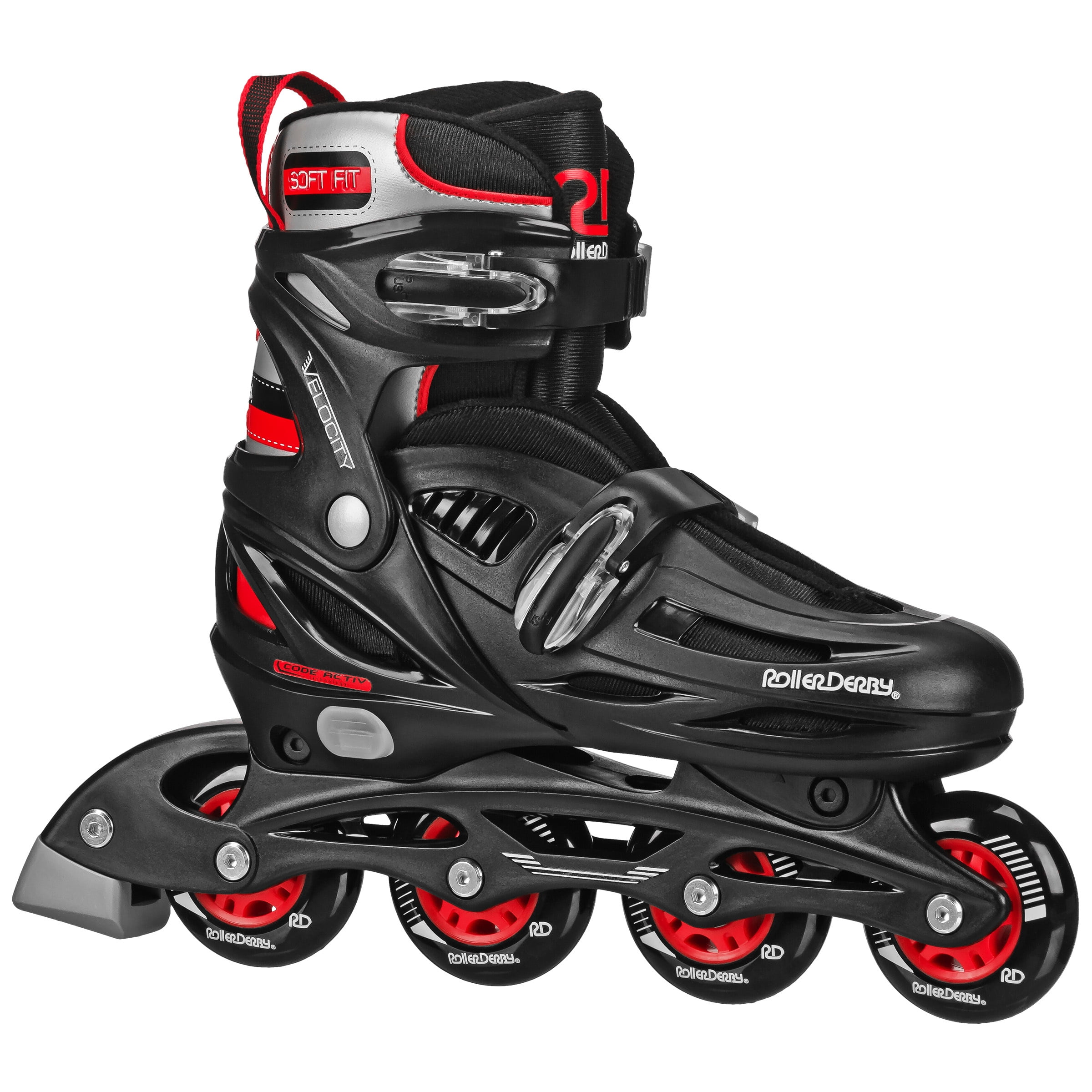 Roller Derby Velocity Adult Adjustable Inline Skates, Size 7-10 ...