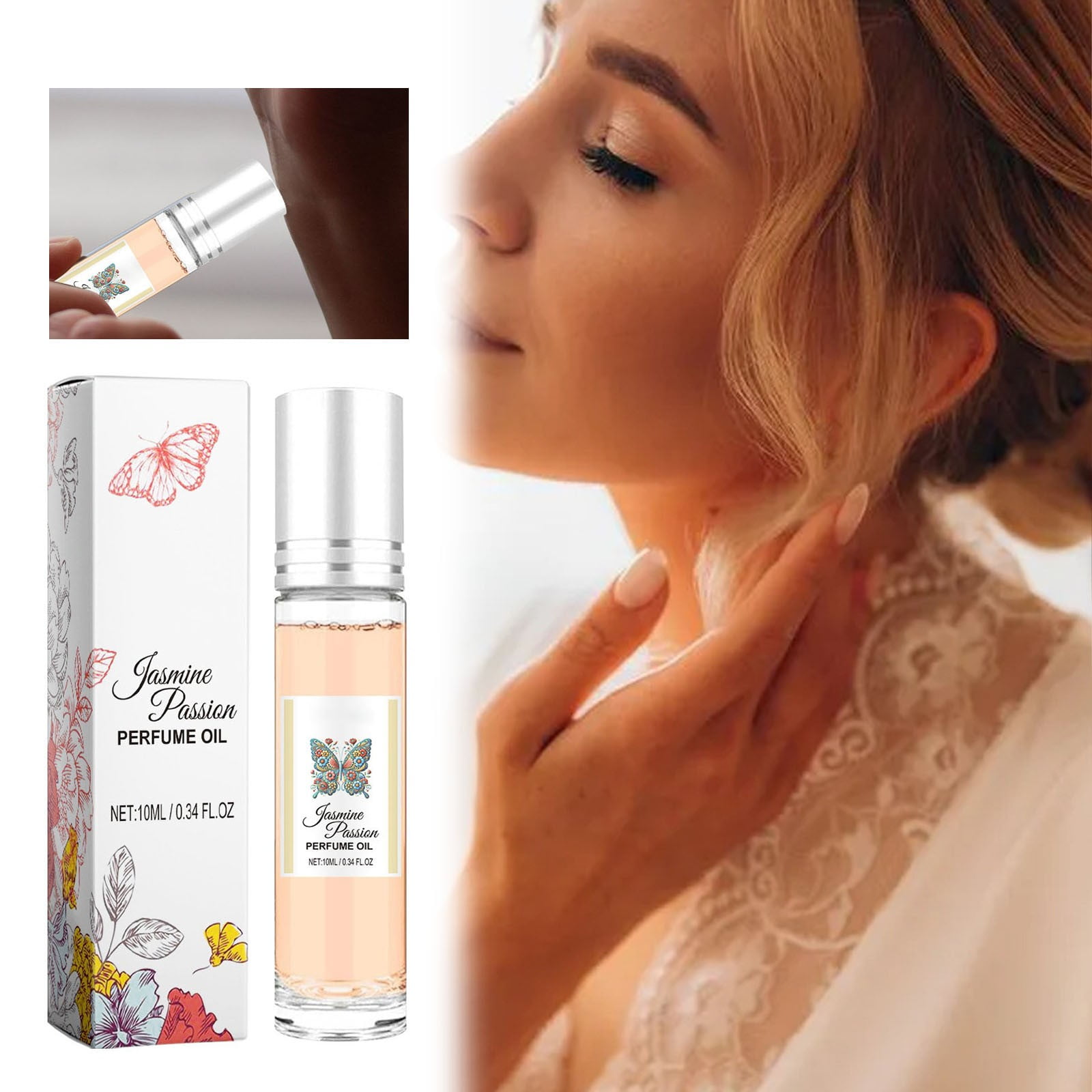 Roller Jasmine Perfume Long Lasting Fragrance Portable Small Bottle ...