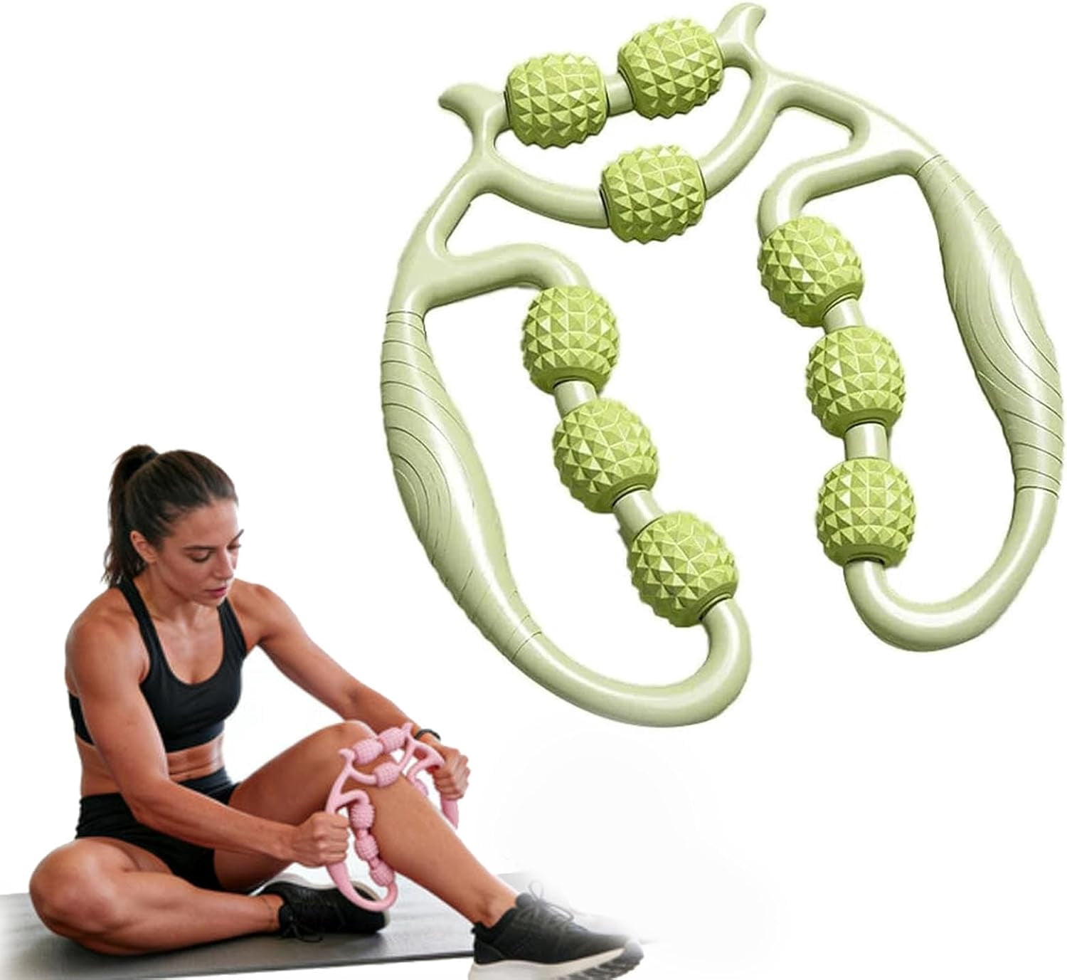 Roller Meridian Massager Leg Massager, 360° Circular Leg Massager for ...