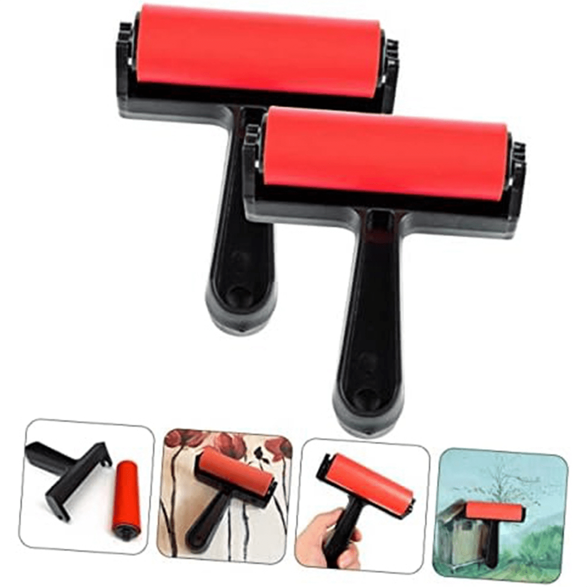 Roller Mini Tool Hand Tool Print Roller Hard Rubber Applicator DIY ...