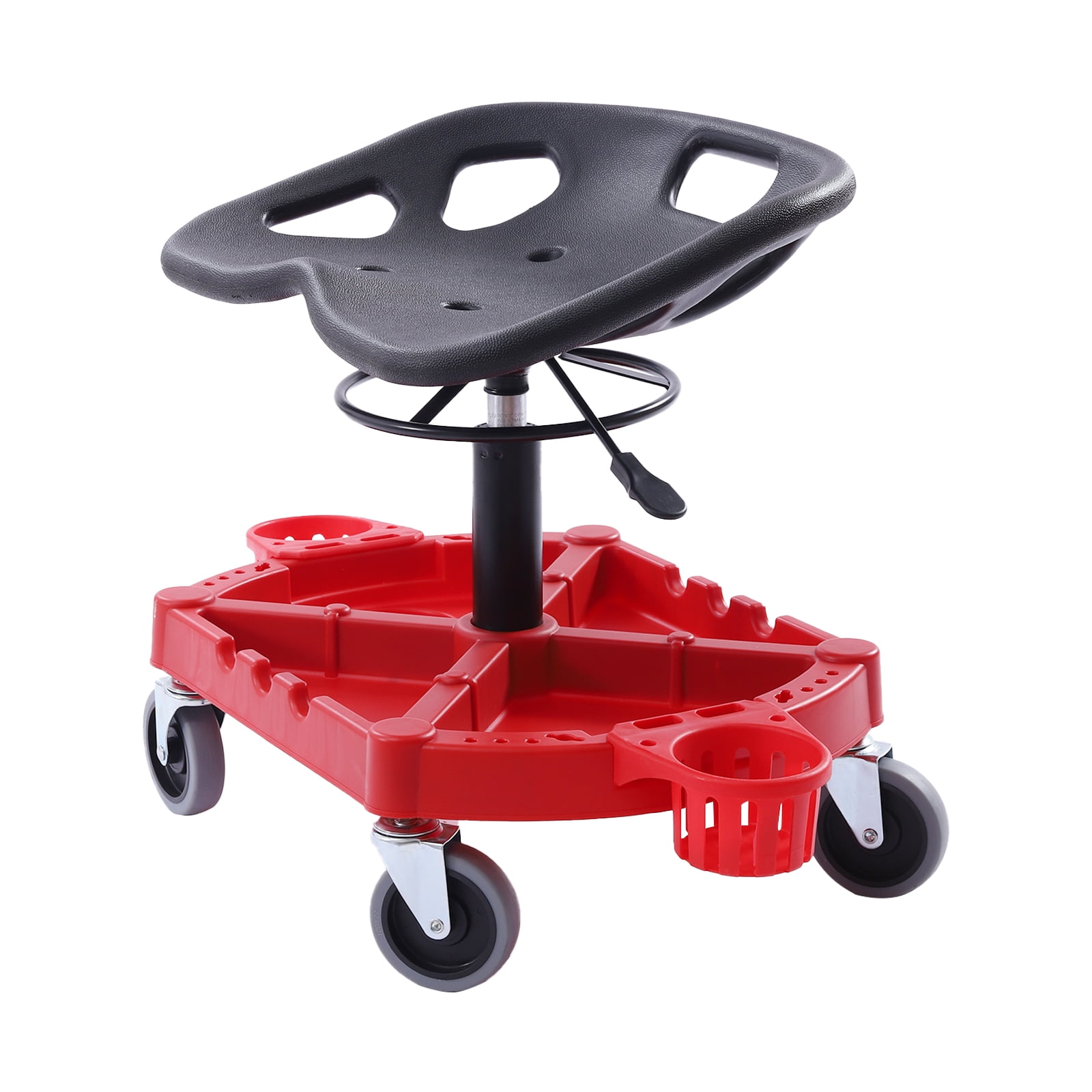 Roller Seat with Tool Tray, Adjustable Height (50-63.5cm), 4 Wheels ...