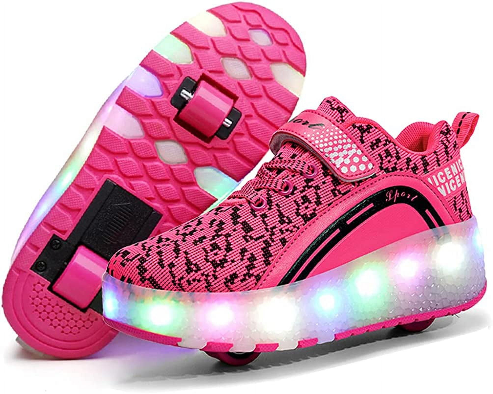 Roller Shoes Girls Boys Wheel Shoes Kids Roller Skates Shoes LED Light ...