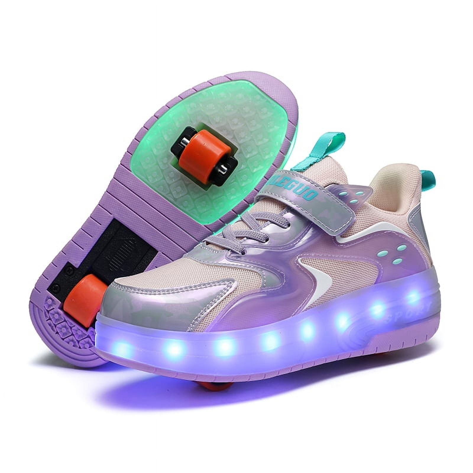 Roller Shoes with Wheels for Boys Girls Kids Skates Sneakers LED Light ...