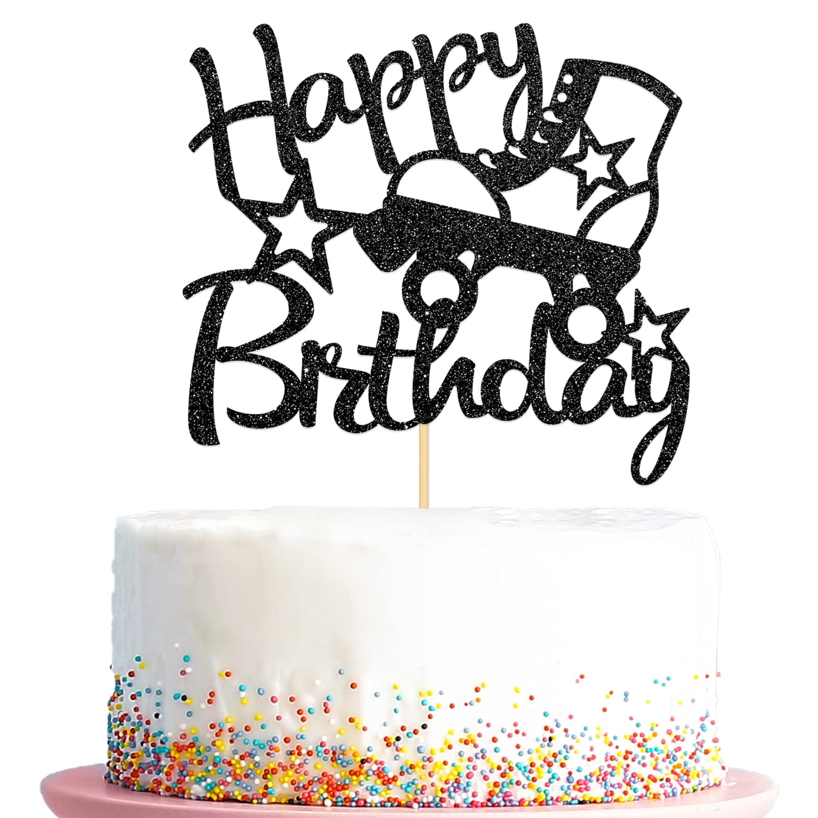 Roller Skate Happy SCH4 Birthday Cake Topper Roller Skate cake topper ...