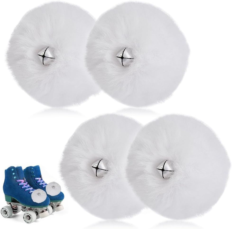 Roller Skate Pom Poms with Bells Roller Skate Pom Poms for Girls Women ...