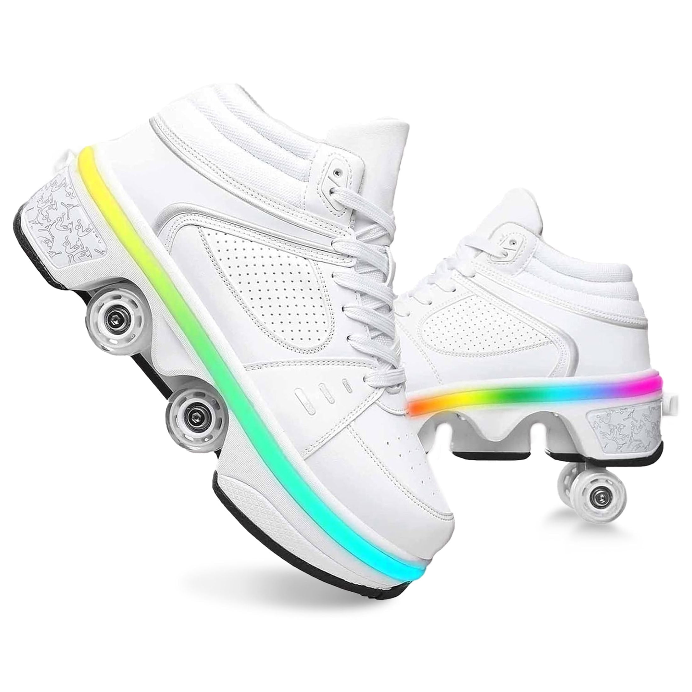 Roller Skate Shoes for Men and Women, Row Deform Wheel Roller Skates ...