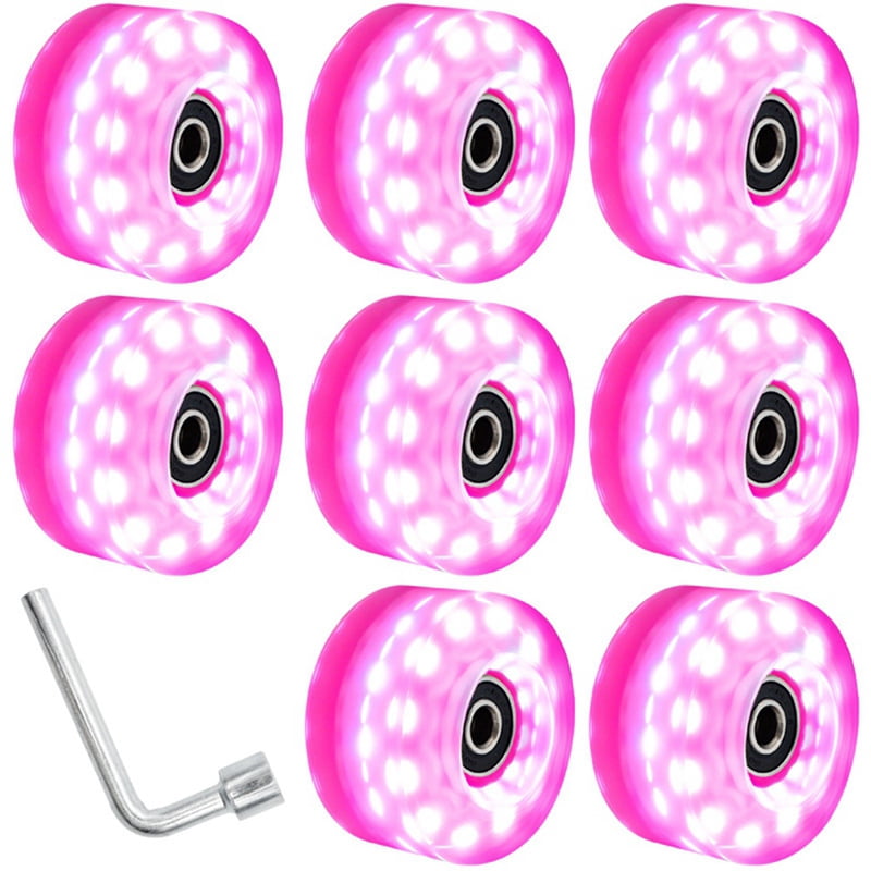 Roller Skate Wheels with Wrench Outdoor Light Up High Flash Six Light ...