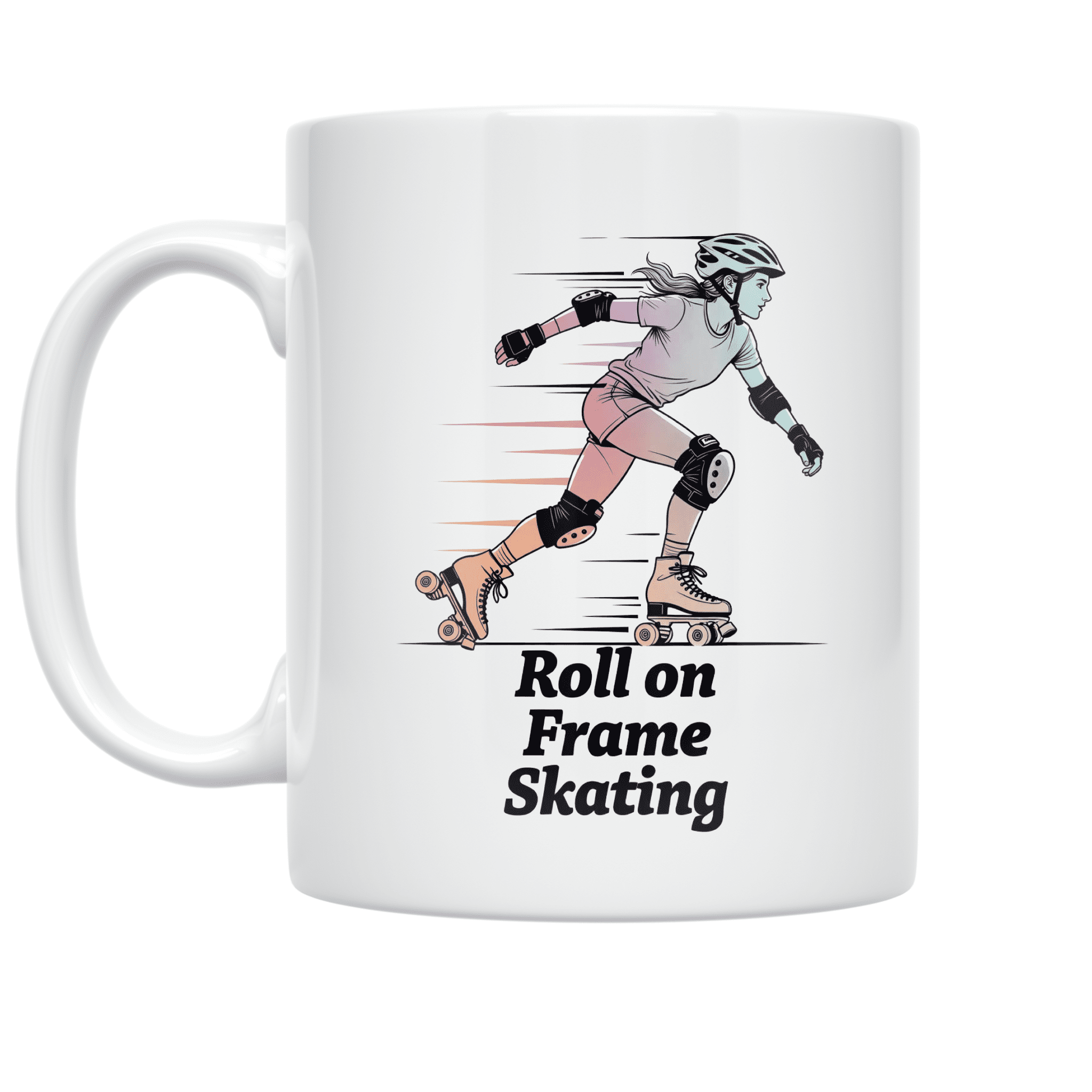 Roller Skater Motion Design - Skating Enthusiast - 11 oz Ceramic Coffee ...