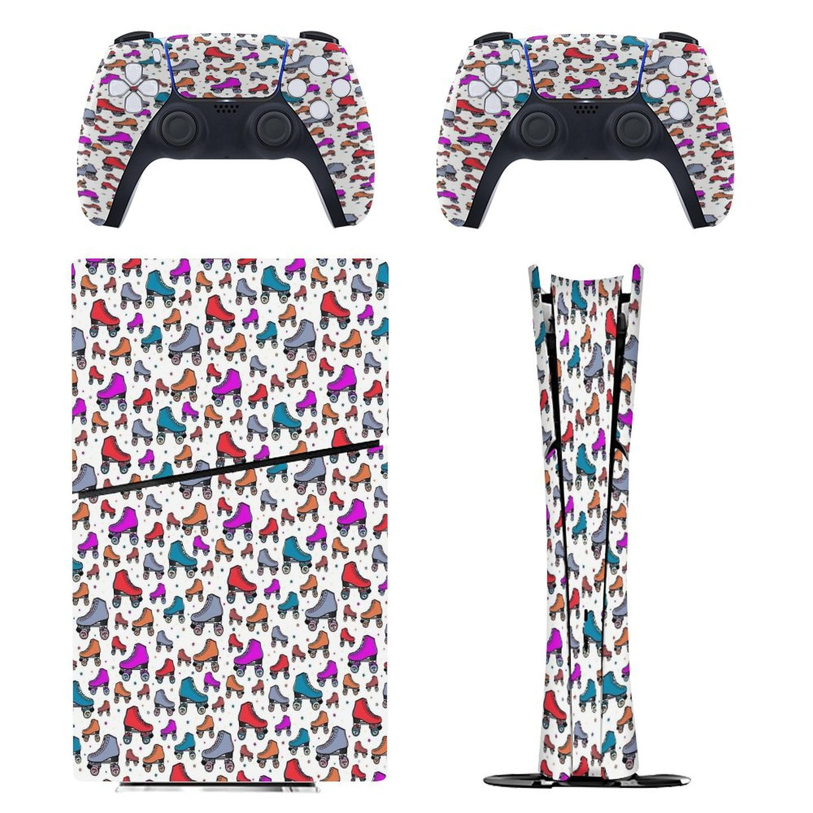 Roller Skates 80s Pattern PS5/PS5 Pro/PS5 Slim Digital Disc Skin ...