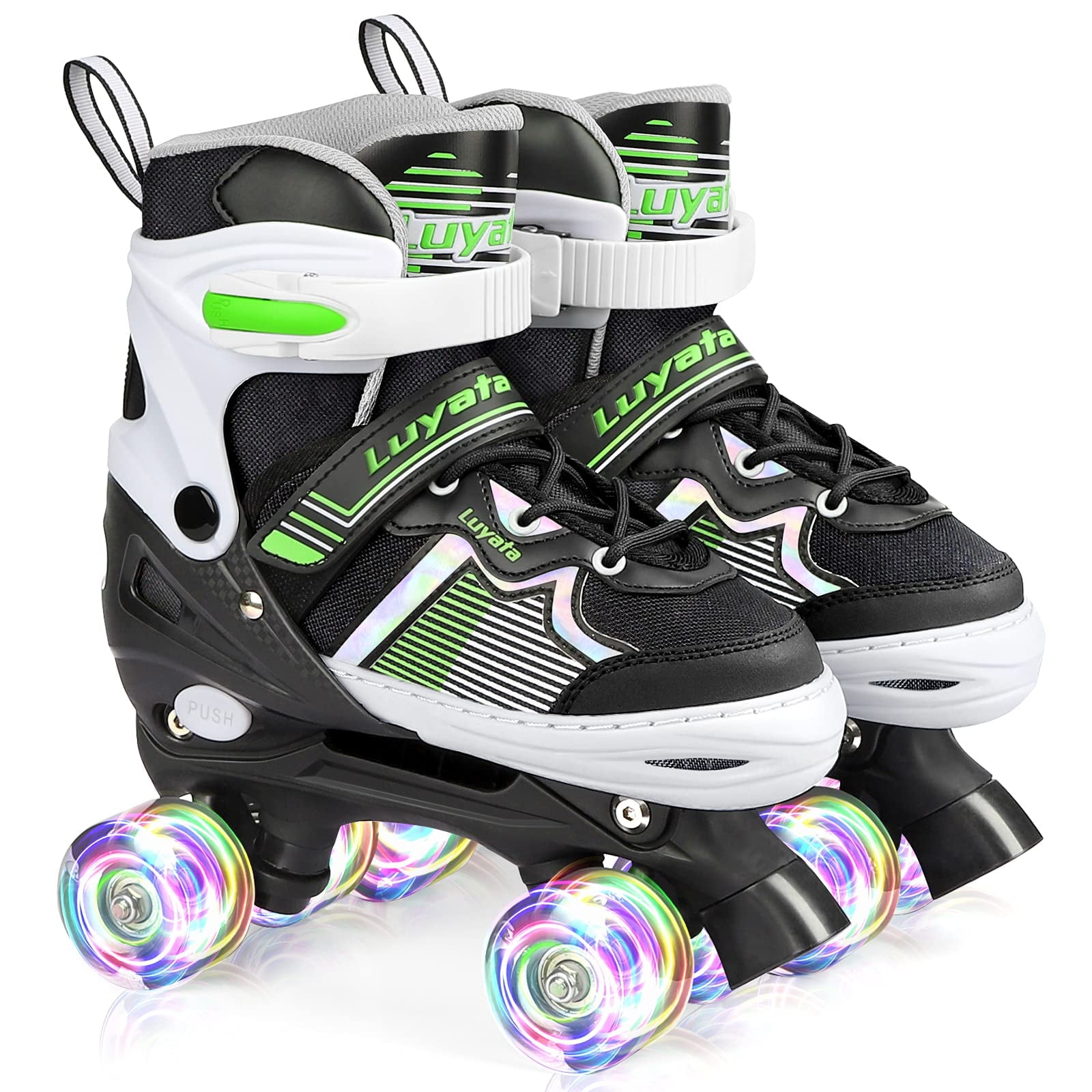 Roller Skates for Girls Boys Adjustable, 4 Size Ages 3-12 , Kids Roller ...