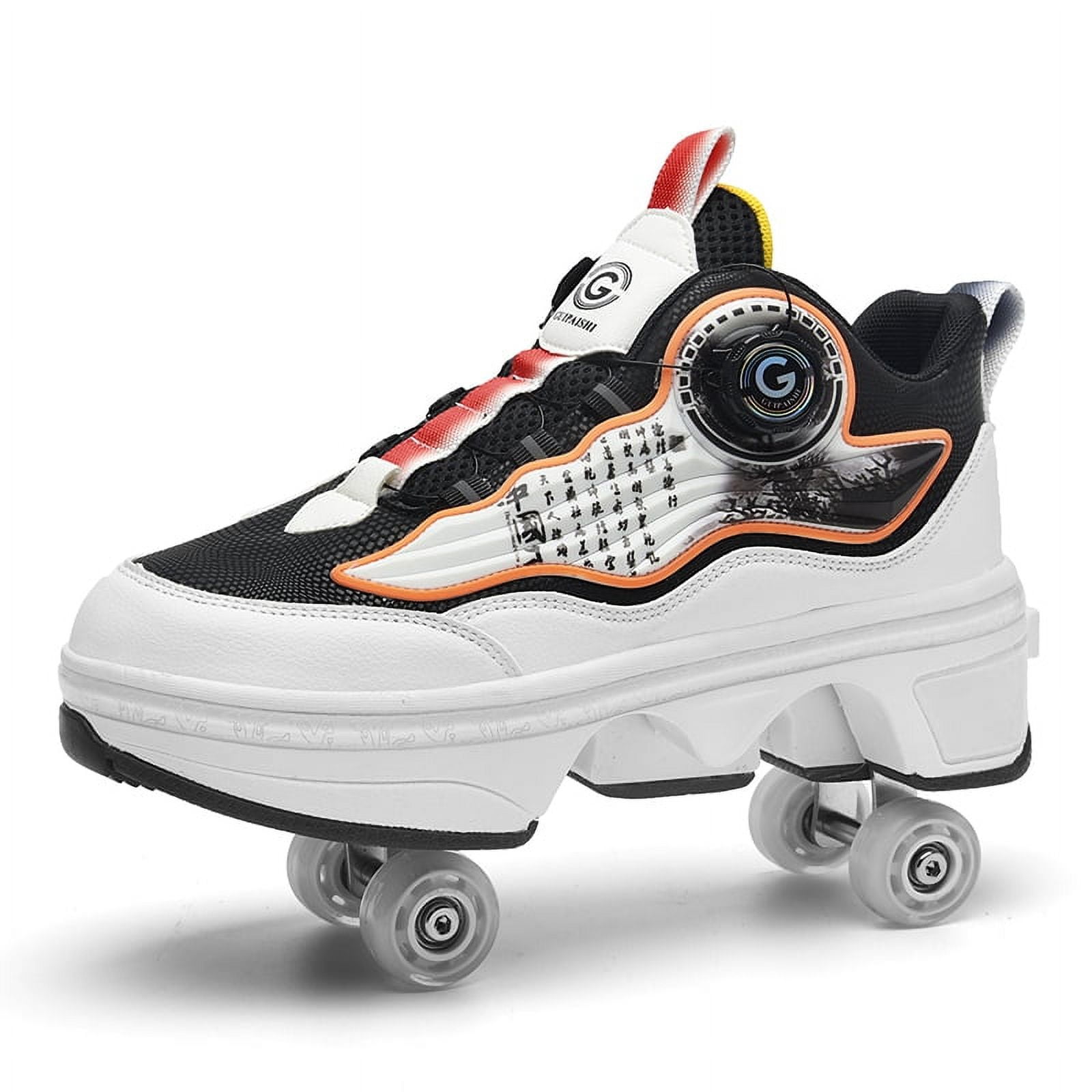 Roller Skates for Women Men, Shoes with Wheels for Girls, Kick Rollers ...