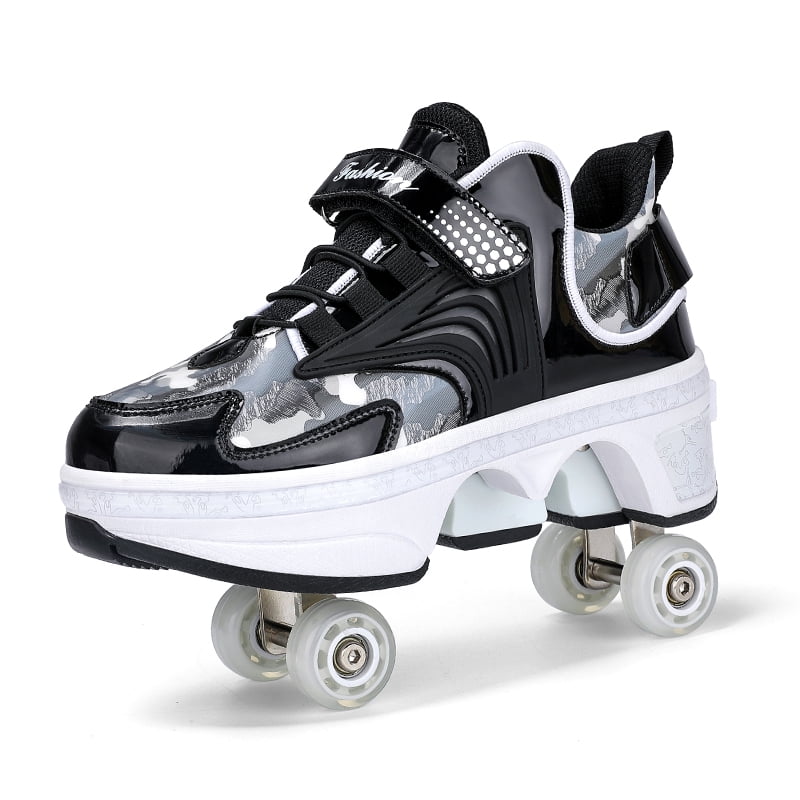 Roller Skates for Women Men, Shoes with Wheels for Girls, Kick Rollers ...