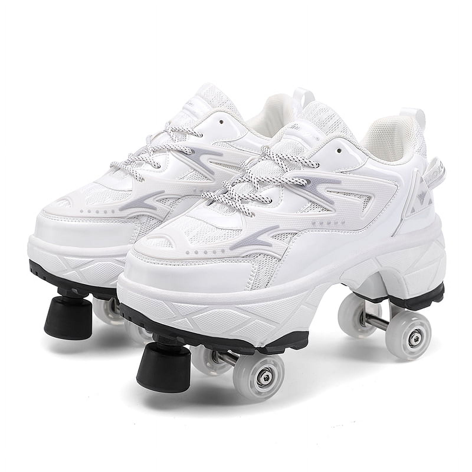 Roller Skates for Women Men, Shoes with Wheels for Girls, Kick Rollers ...