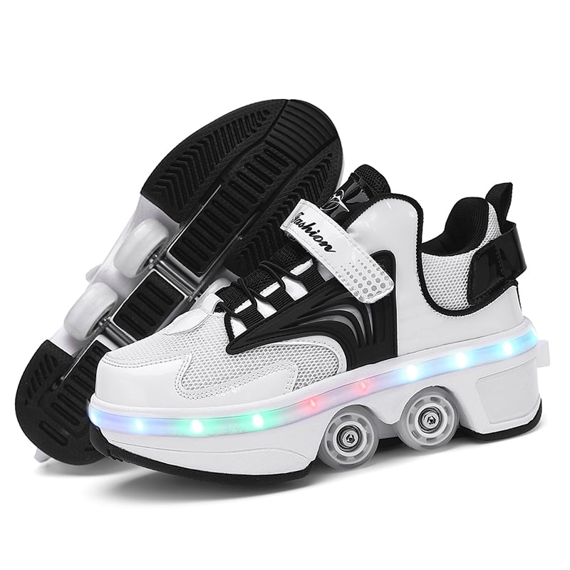 Roller Skates for Women Men, Shoes with Wheels for Girls, Kick Rollers ...