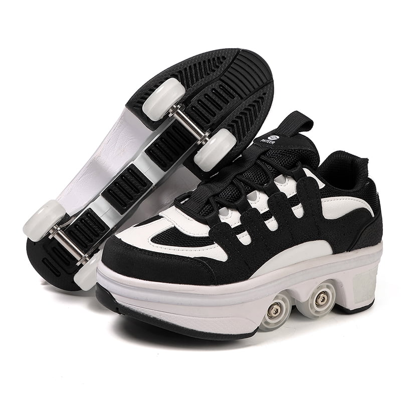 Roller Skates for Women Men, Shoes with Wheels for Girls, Kick Rollers ...