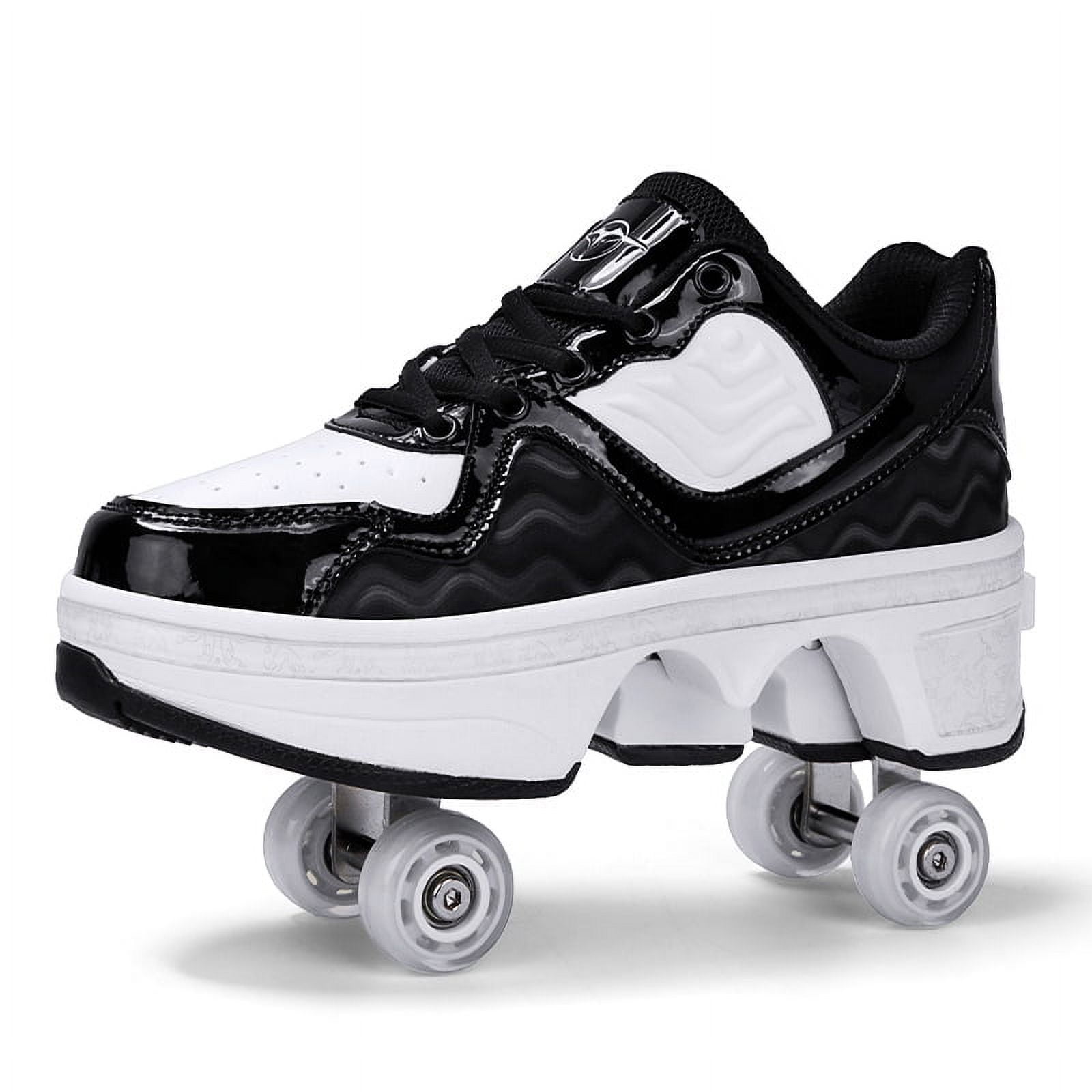 Roller Skates for Women Men, Shoes with Wheels for Girls, Kick Rollers ...