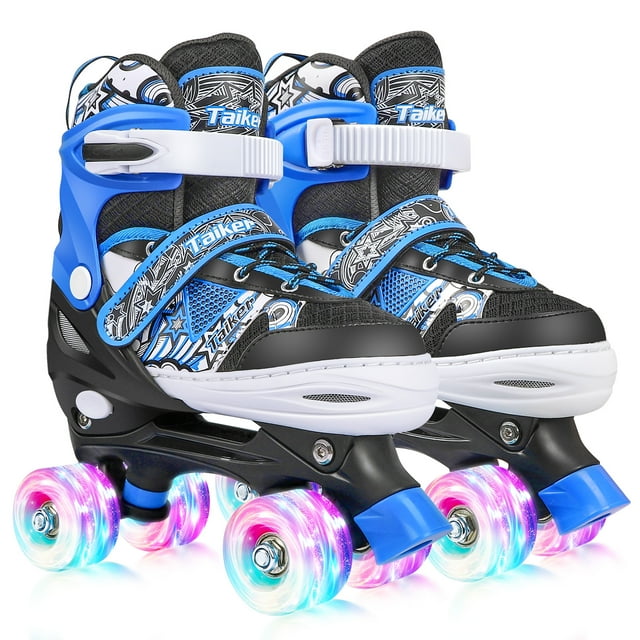 Adjustable Roller Skates for Kids, Boys & Girls with Light Up Wheels ...