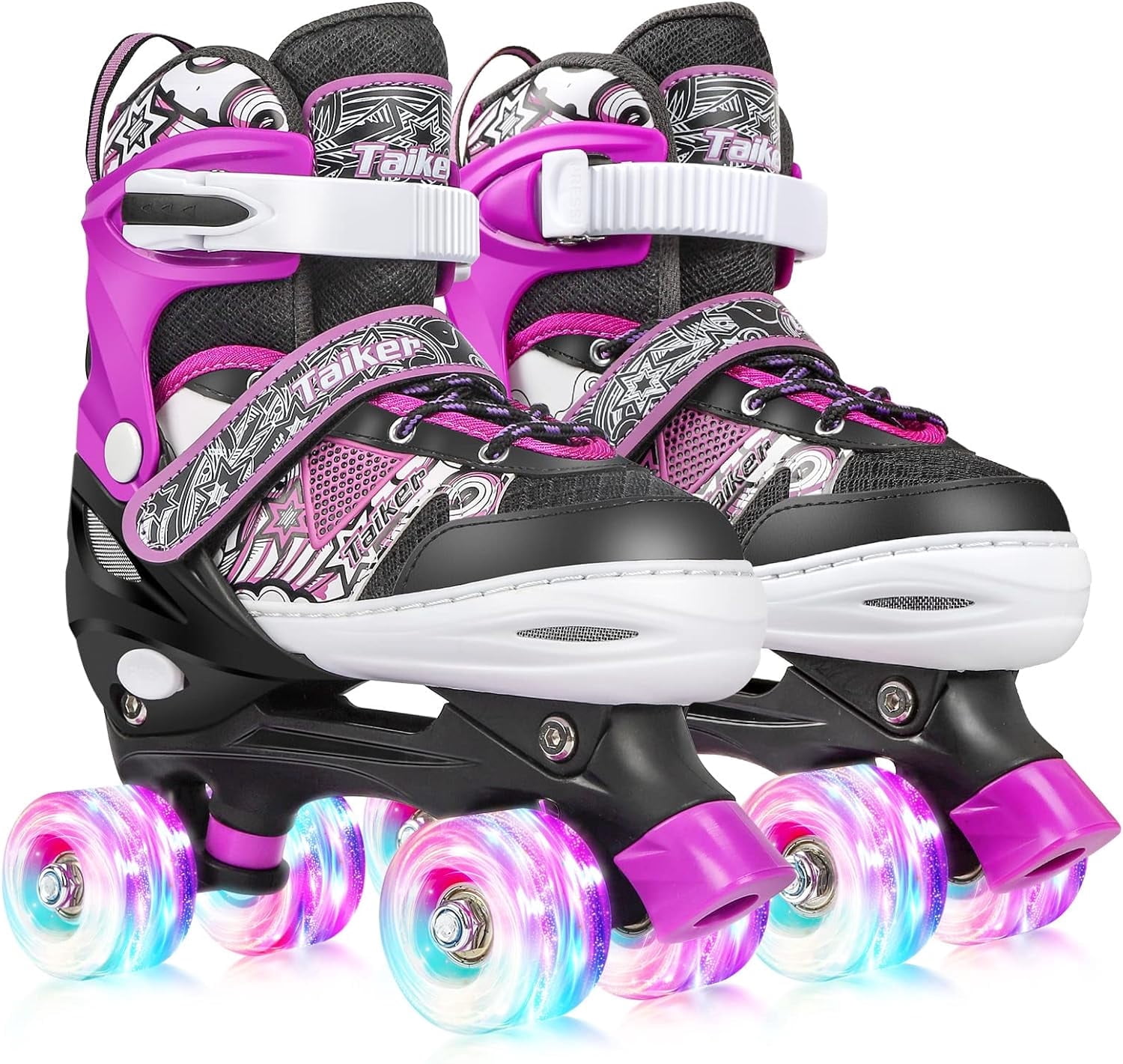 Adjustable Roller Skates for Boys, Girls, Kids & Toddlers with Light up ...