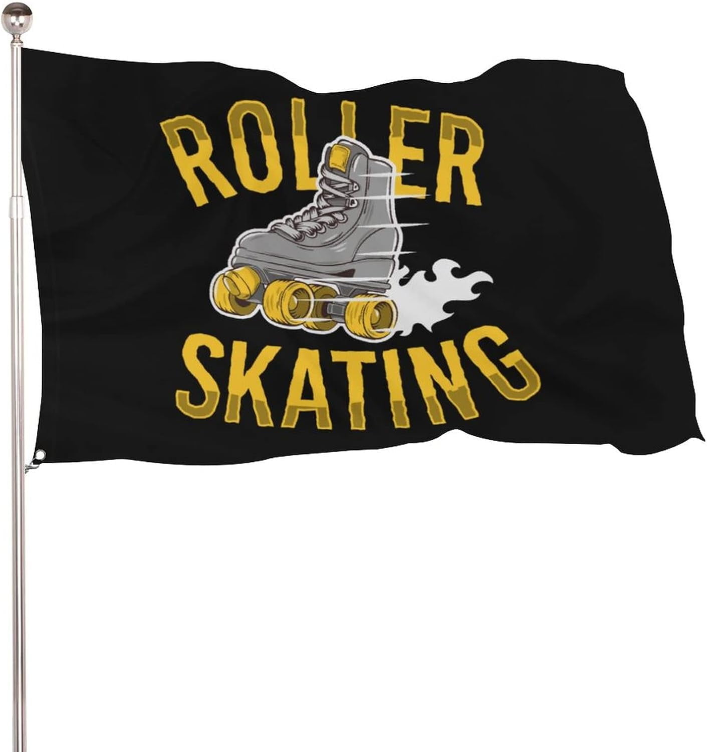 Roller Skating Funny Flag with 2 Brass Grommets Banner for Indoor ...