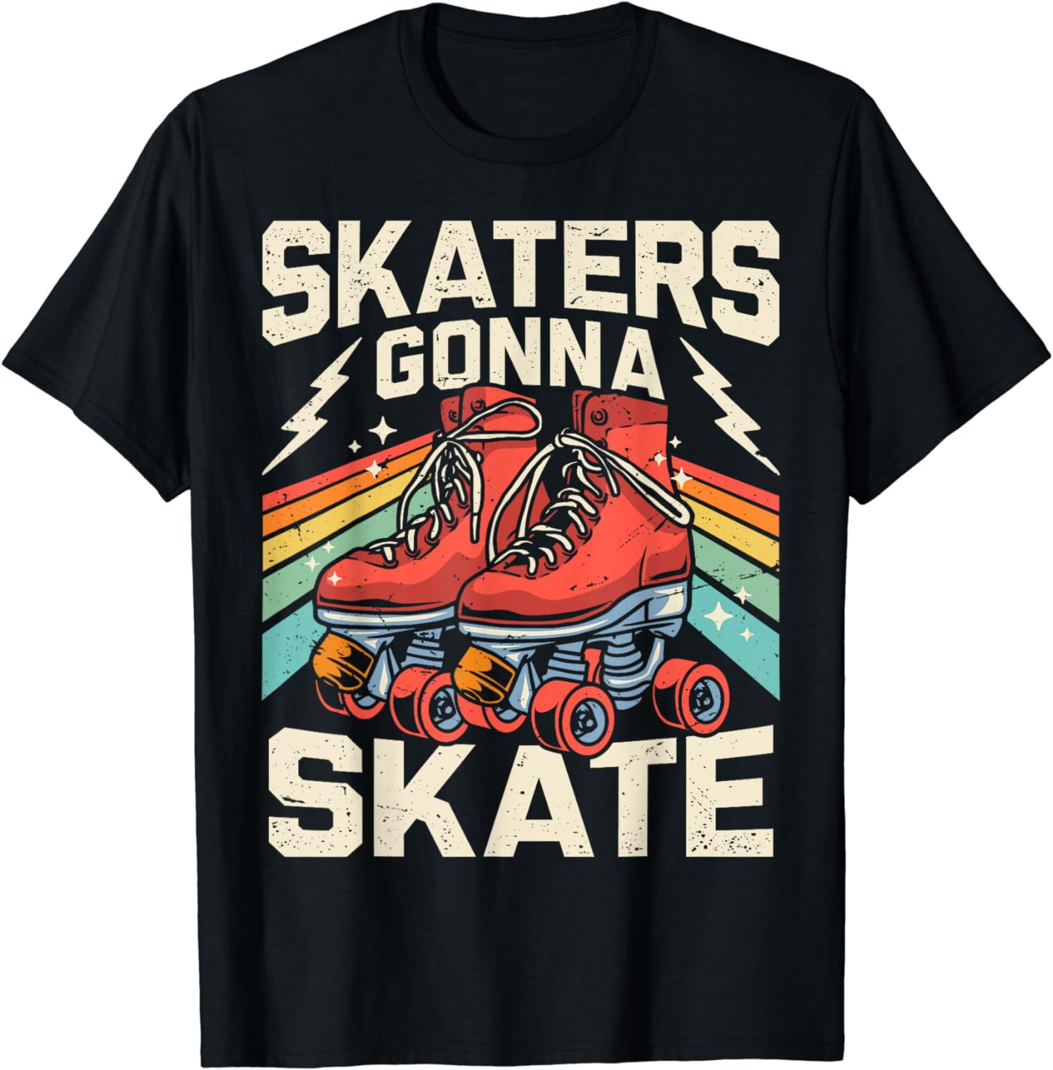 Roller Skating Funny Skaters Gonna Skate Retro 70s 80s Girls T-Shirt ...