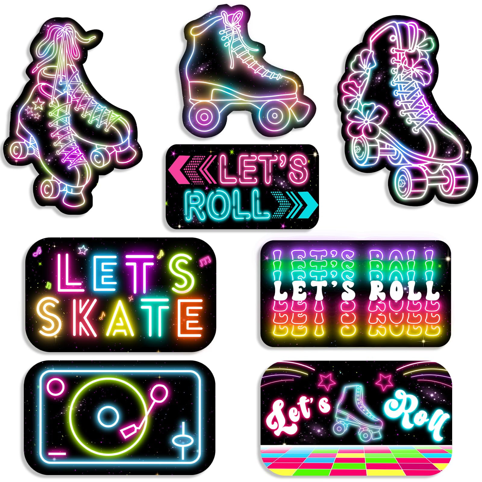 Roller Skating Party Decorations OIF8 - Roller Skating Cutouts ...